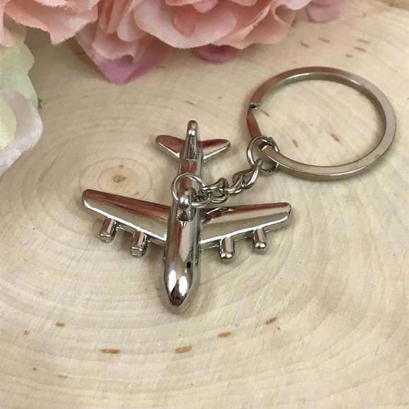 Accessories | Silver 4 Engine Jumbo Jet Airplane Keychain | Poshmark